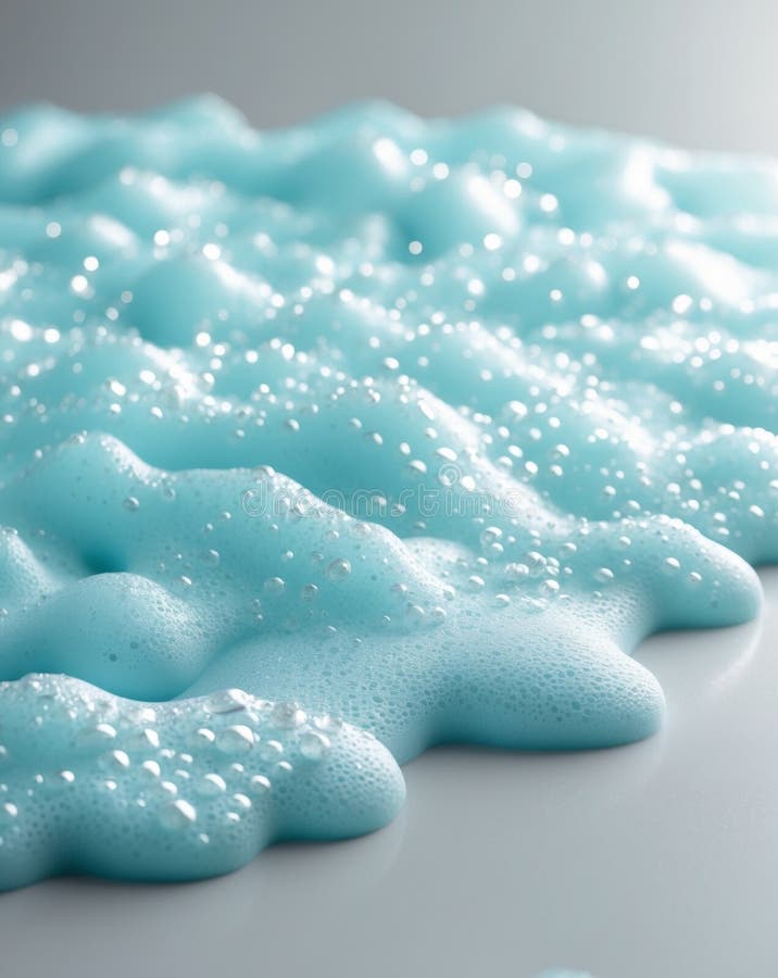 Light Blue Cleaning Foam Texture on Surface with Bubbles Stock Image ...