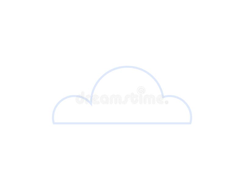 Light Blue Cloud Icon, Representing Cloud Storage, Computing, and ...