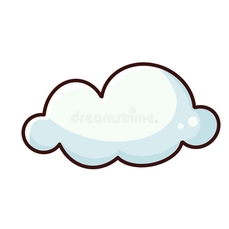 Simple Cartoon Flat Cloud Illustration Stock Illustration ...