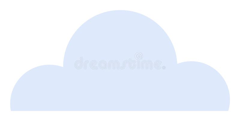 Light Blue Cloud Shape on White Background Ideal for Weather Concepts ...