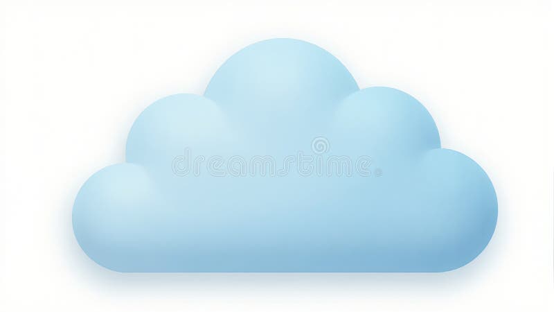 Light Blue Cloud Shape on White Stock Illustration - Illustration of ...