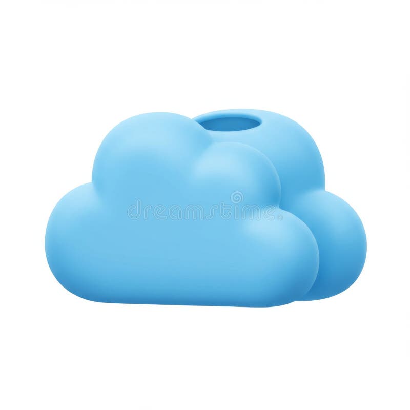Light Blue Cloud Shaped Object Stock Illustration - Illustration of ...