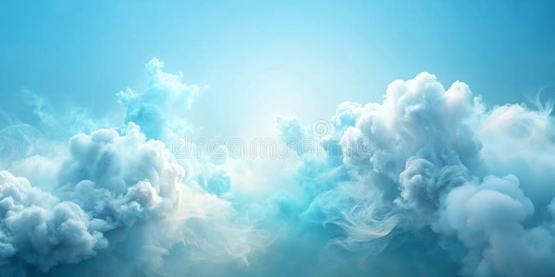 Light Blue Cloud and Smoke Background with Abstract Shadows Stock ...