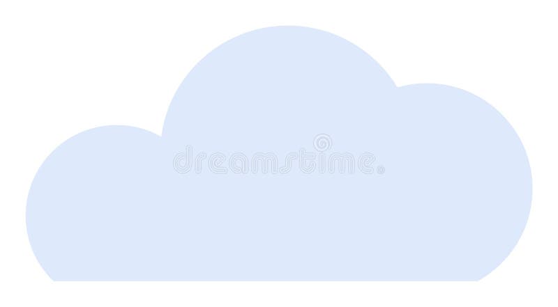 Light Blue Cloud Symbol for Weather Forecasting and Online Data Storage ...