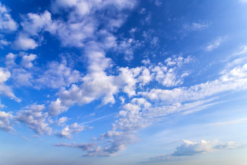 Light Blue Clouds on the Blue Sky. Stock Photo - Image of brightly ...