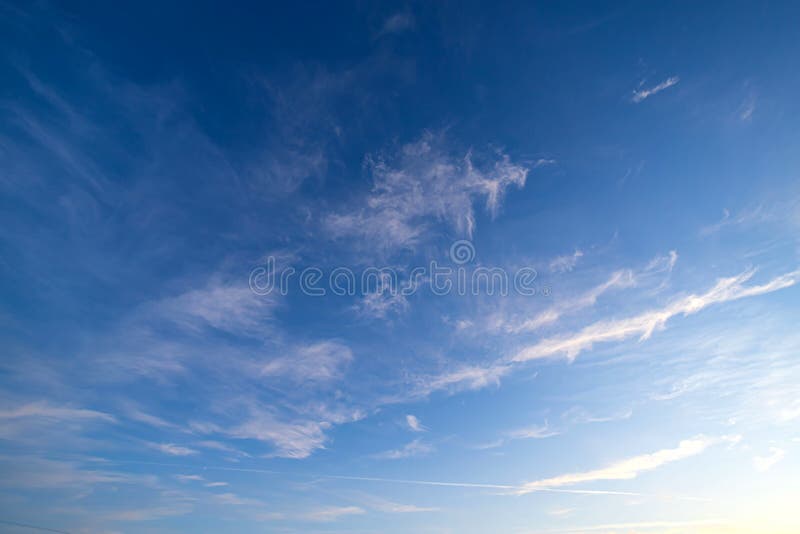 Light Blue Clouds on the Blue Sky. Stock Image - Image of perfection ...