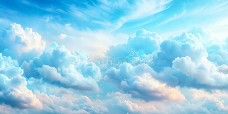 Light Blue Clouds for a Gentle and Calming Spring Atmosphere Stock ...