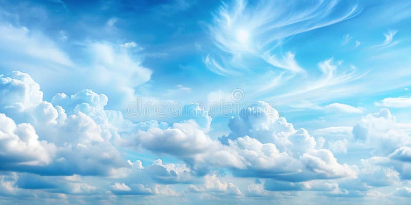 Light Blue Clouds for a Gentle and Calming Spring Atmosphere Stock ...