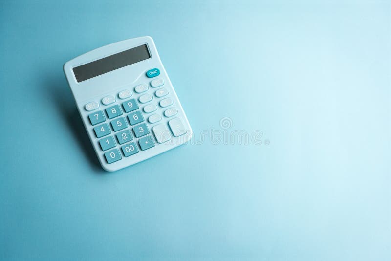 Light Blue Color Calculator Stock Photo - Image of count, life: 337476680