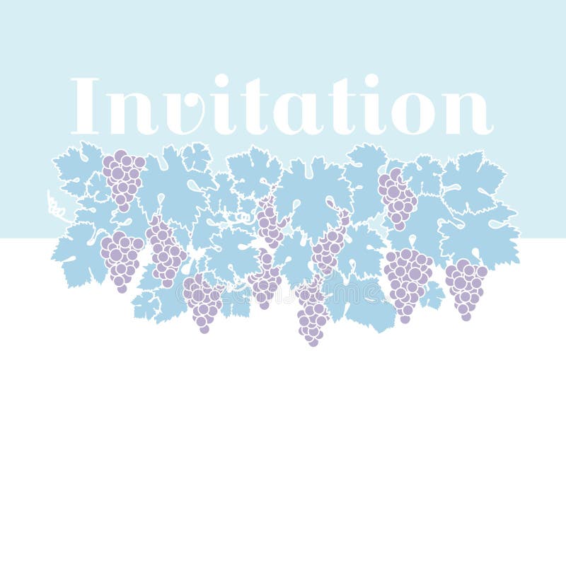 Light Blue Color Wine Grape Background. Stock Vector - Illustration of ...