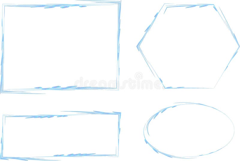 Light Blue Colorful Decorative Geometric Abstract Frames Stock Vector ...