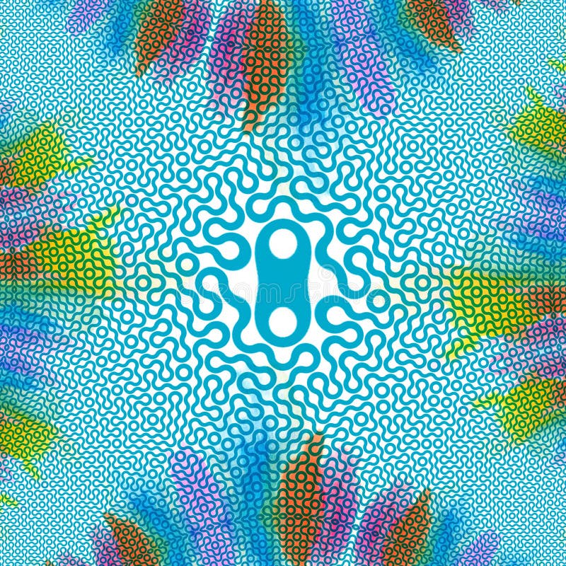 Light Blue Colors Curly Lines Abstract on White Background Stock ...