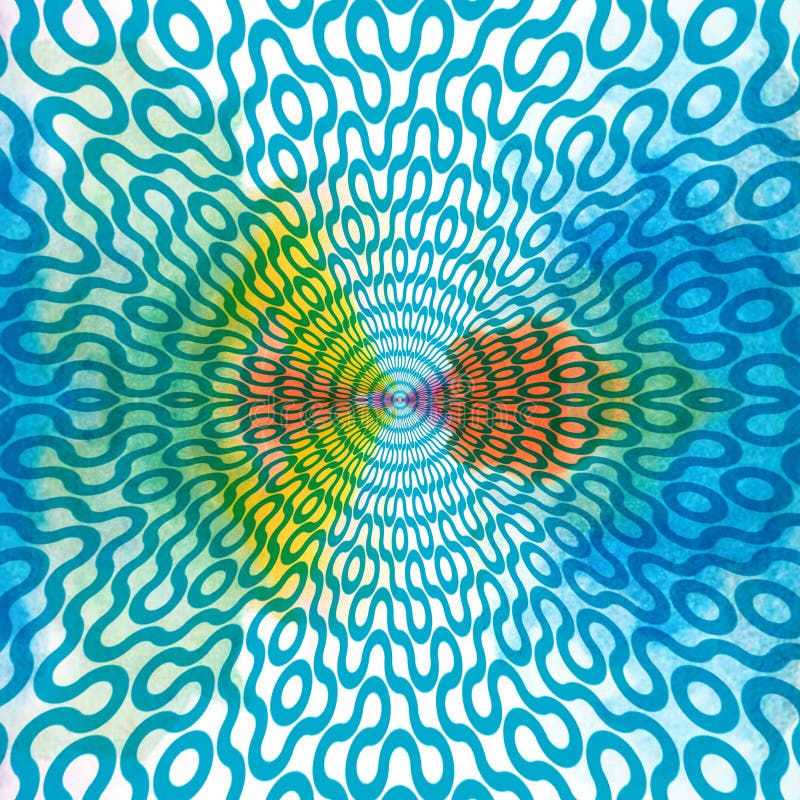 Light Blue Colors Curly Lines Abstract on White Background Stock ...