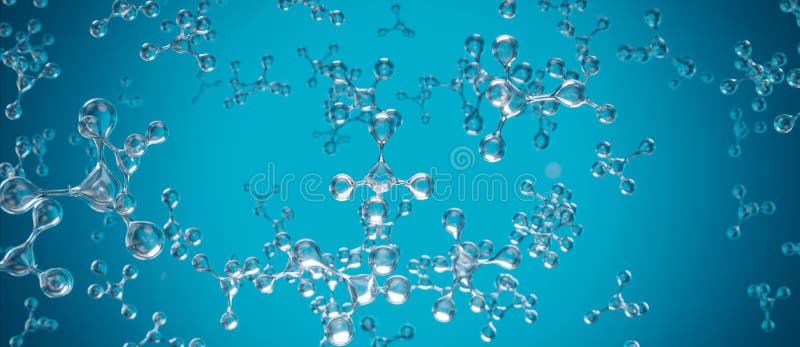 Light Blue Cosmetics Concept Collagen Skin Serum and Vitamin 3D Render ...