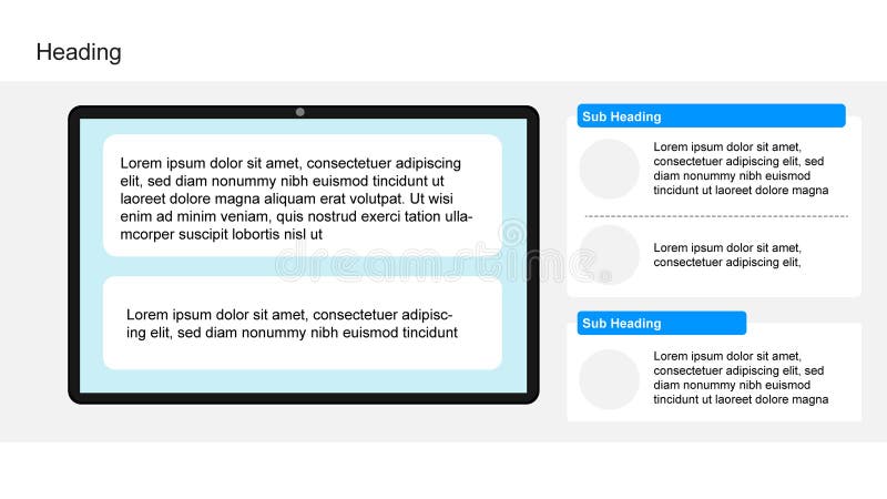 Creative Powerpoint Layout with Ipad and Information Stock Vector ...