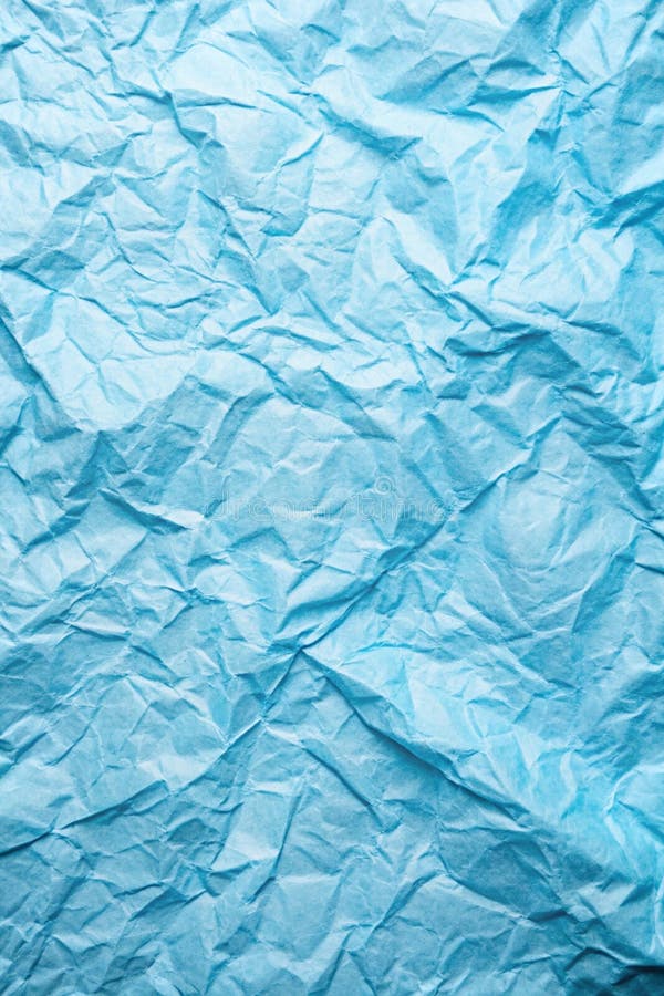 Light Blue Crumpled Paper Texture in Close-up Stock Illustration ...