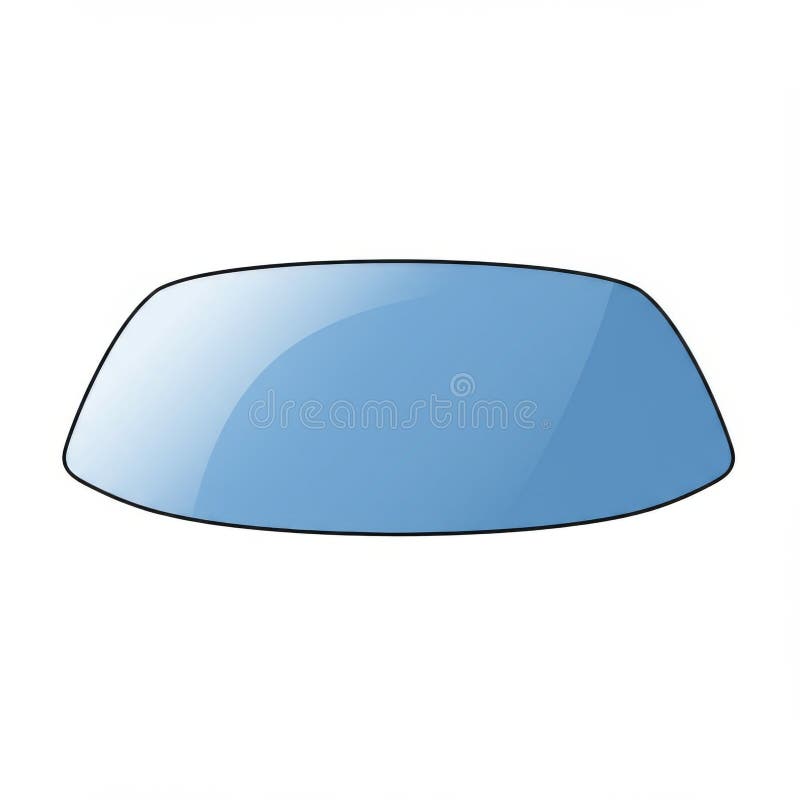 Light Blue Curved Automotive Windshield Glass Stock Illustration ...