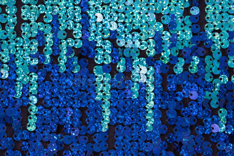 Light Blue and Dark Blue Sequins Material Macro Background, Close-up ...