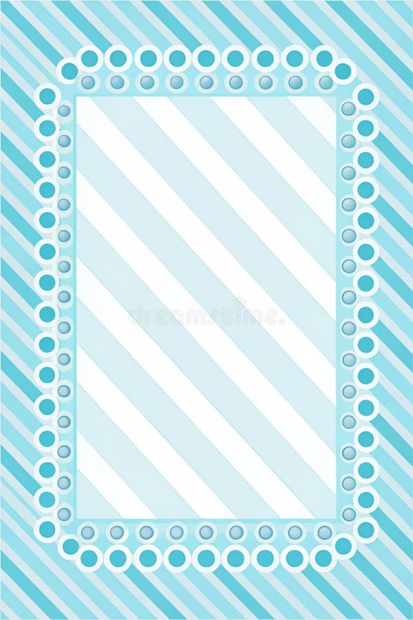 Light Blue Diagonal Stripes and Circles Frame Stock Illustration ...