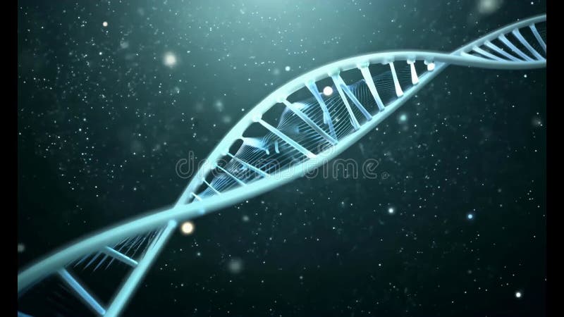 Light blue DNA strand stock video. Video of motion, molecular - 365415583
