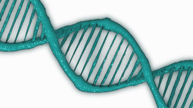 Light Blue DNA Structure Isolated on White Background. 3D Illustration ...