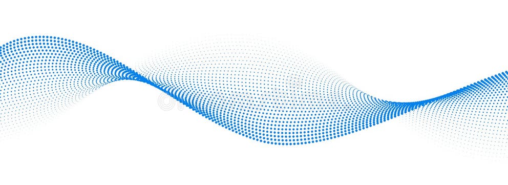 Light Blue Dotted Wave Line Pattern. Halftone Undulate Net Background ...