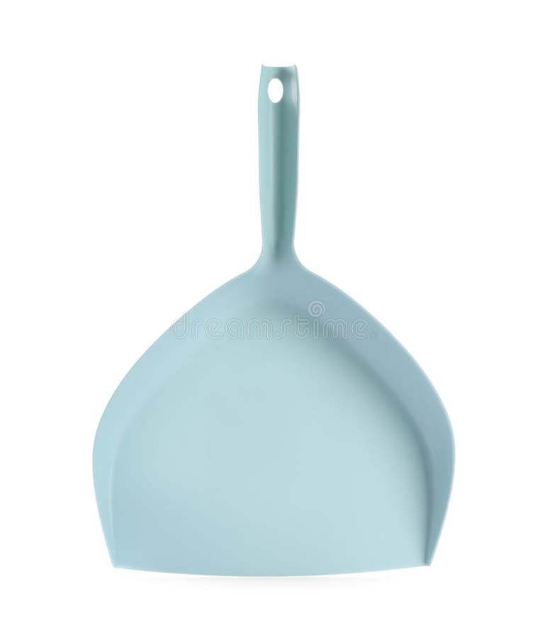 Light Blue Dustpan Isolated on White. Cleaning Tool Stock Image - Image ...