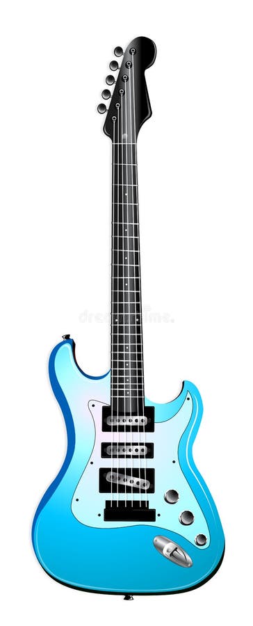 Blue Electric Guitar Background