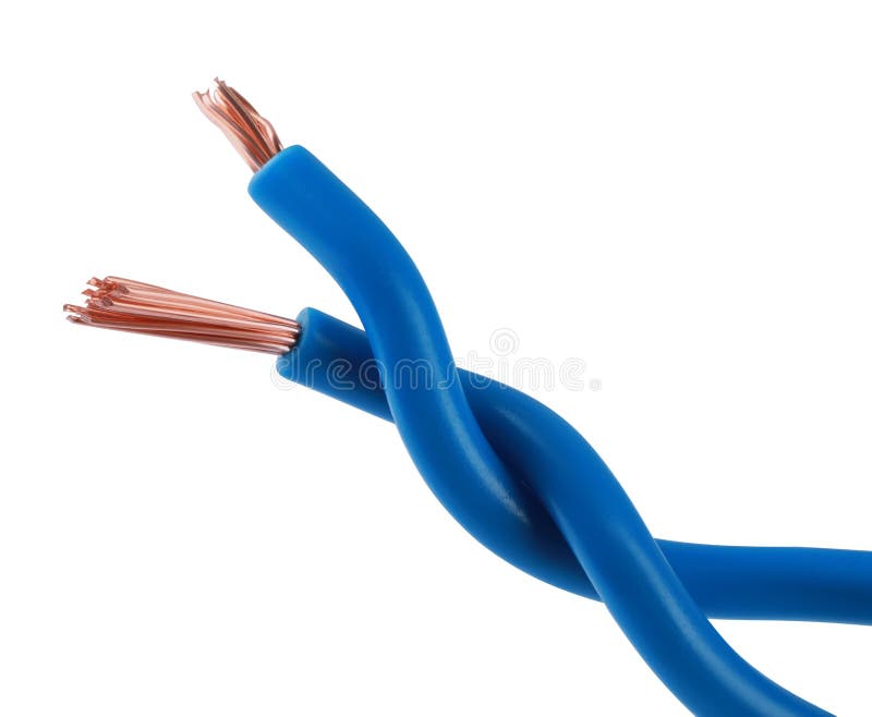 Light Blue Electrical Wires on White Background Stock Image - Image of ...