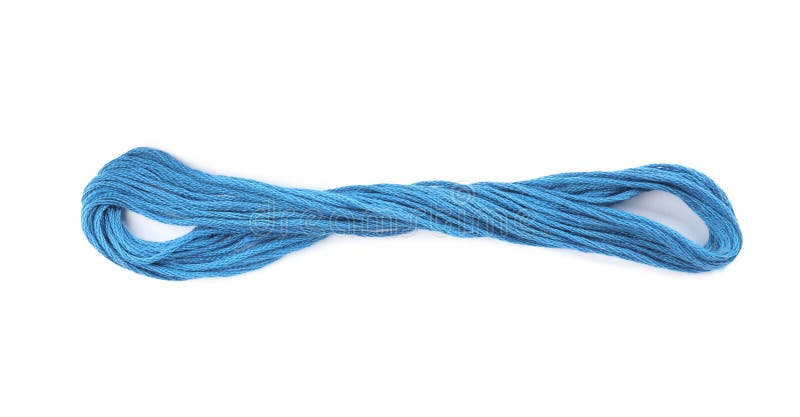 Light Blue Embroidery Thread on White Background Stock Photo - Image of ...