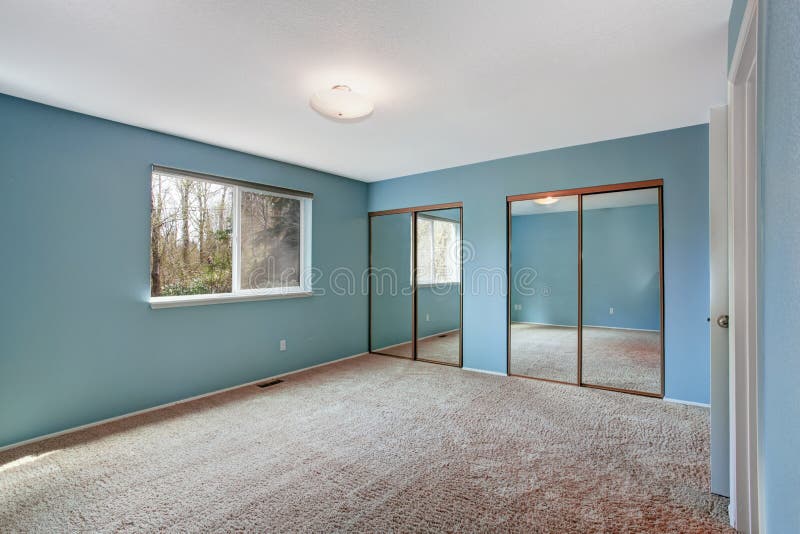 Light blue empty room stock photo. Image of room, remodeled - 42624878