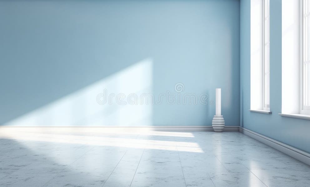 Light Blue Empty Wall and Smooth Floor with 1690444648100 7 Stock ...