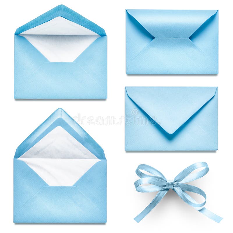 Blue envelopes stock image. Image of message, group, paper - 38853811