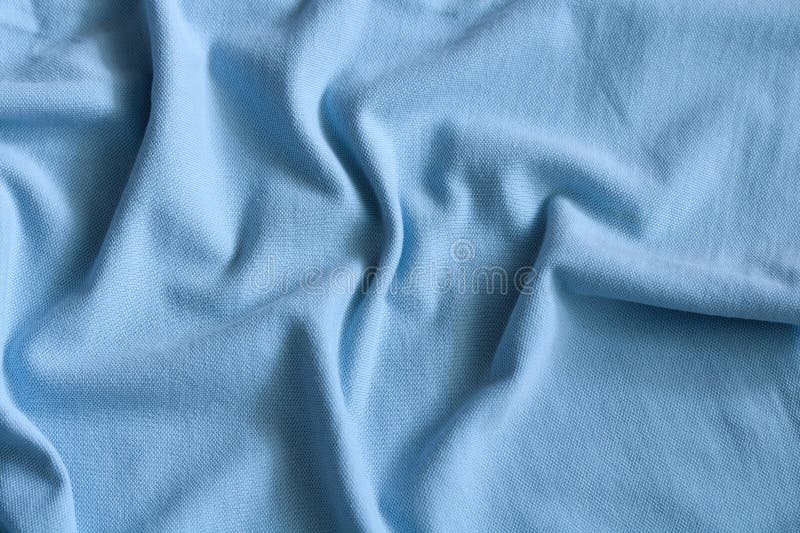Light Blue Fabric Texture Background Showing Soft Ripples and Folds ...