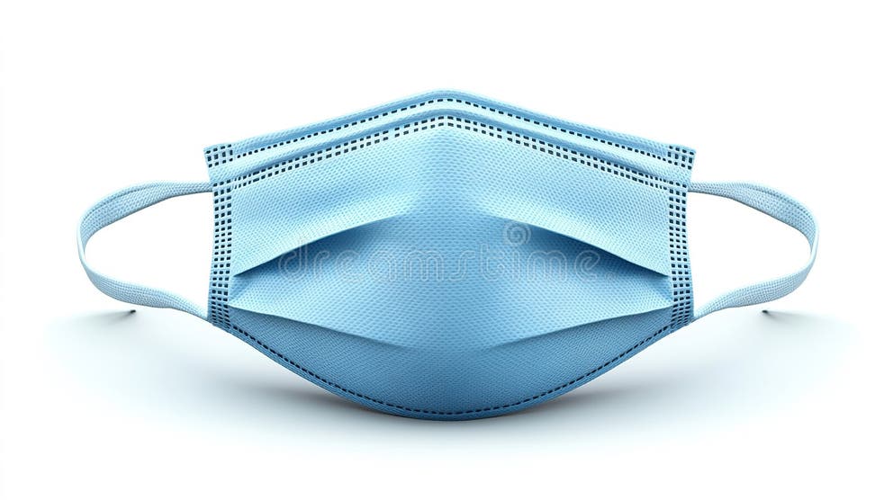 Light blue face mask stock illustration. Illustration of illness ...