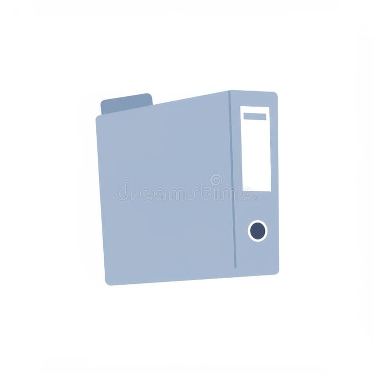 Light Blue File Folder on White Background Stock Illustration ...