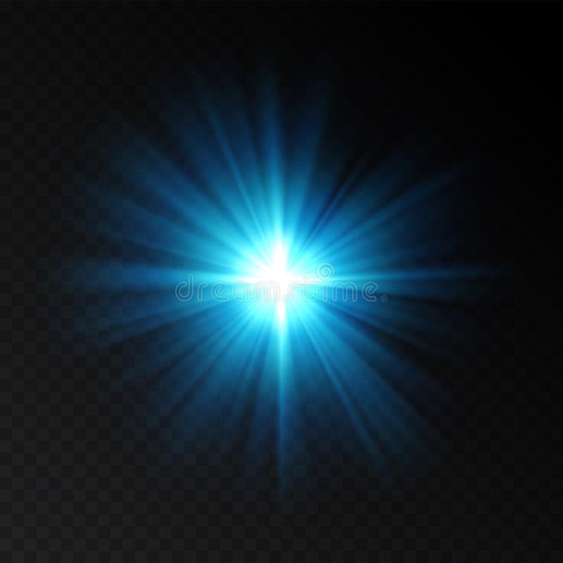 Light Blue Flash on Transparent Background. Explosion Vector Template ...