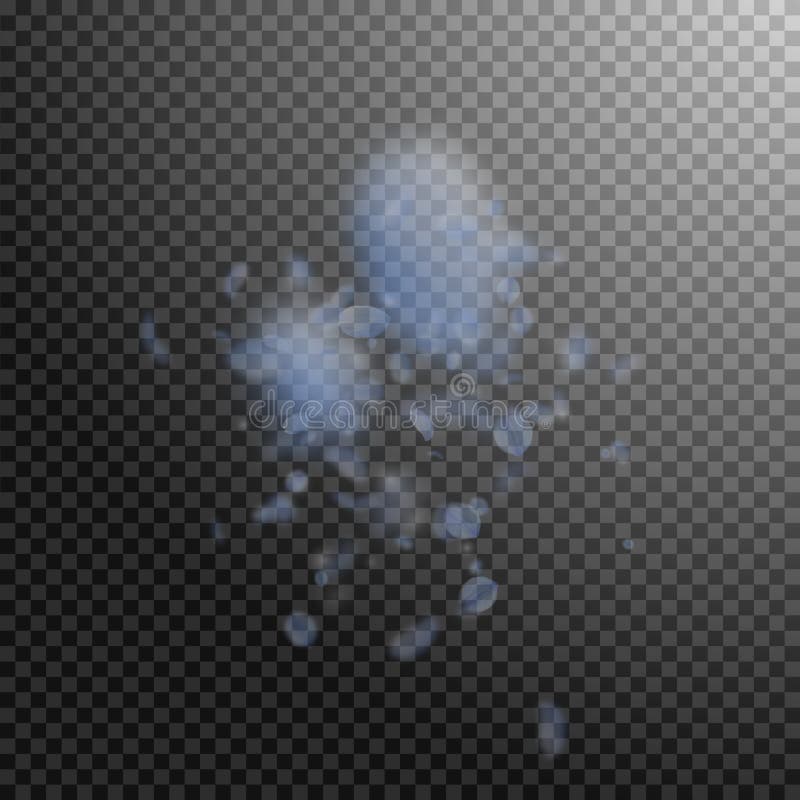 Light Blue Flower Petals Falling Down. Bewitching Stock Vector ...