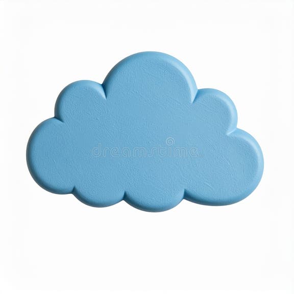 Light Blue Fluffy Cloud Shape Illustration Stock Illustration ...