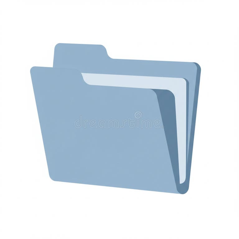 Light Blue Folder Icon with a Simple Design on a White Background. the ...