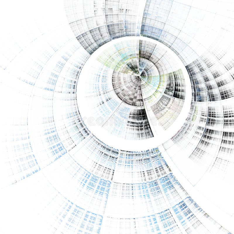 Light Blue Fractal Clockwork Stock Illustration - Illustration of idea ...