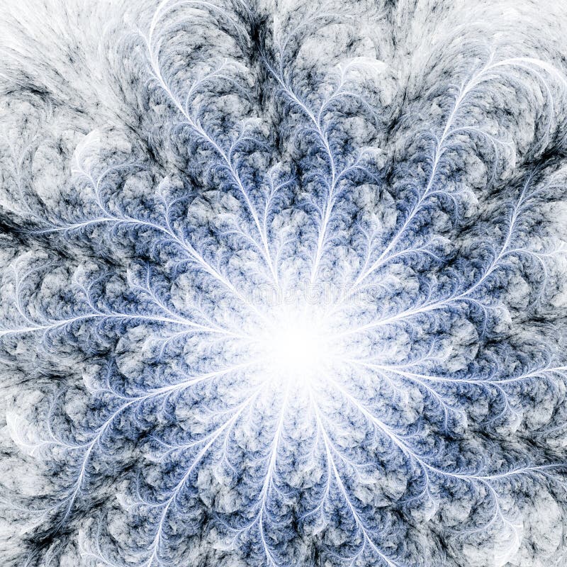 Light blue fractal flower stock illustration. Illustration of ethereal ...