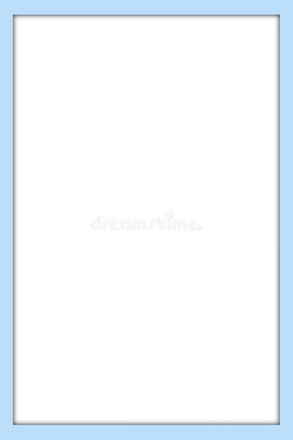 Light Blue Frame Isolated on White Background Stock Illustration ...