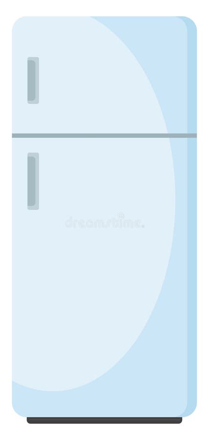 Light blue fridge, icon stock vector. Illustration of design - 261370582