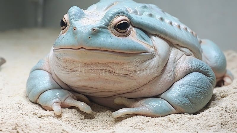 Light Blue Frog on Light Beige Sand Stock Illustration - Illustration of frog, amphibia: 370207748