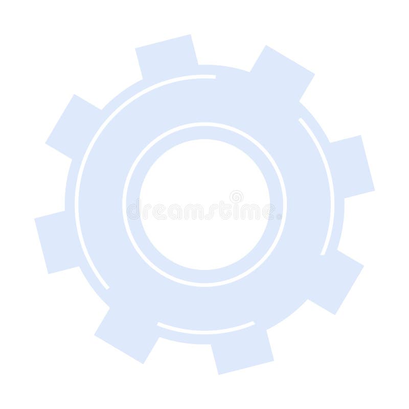 Light Blue Gear Shape Representing Mechanical Functionality and ...