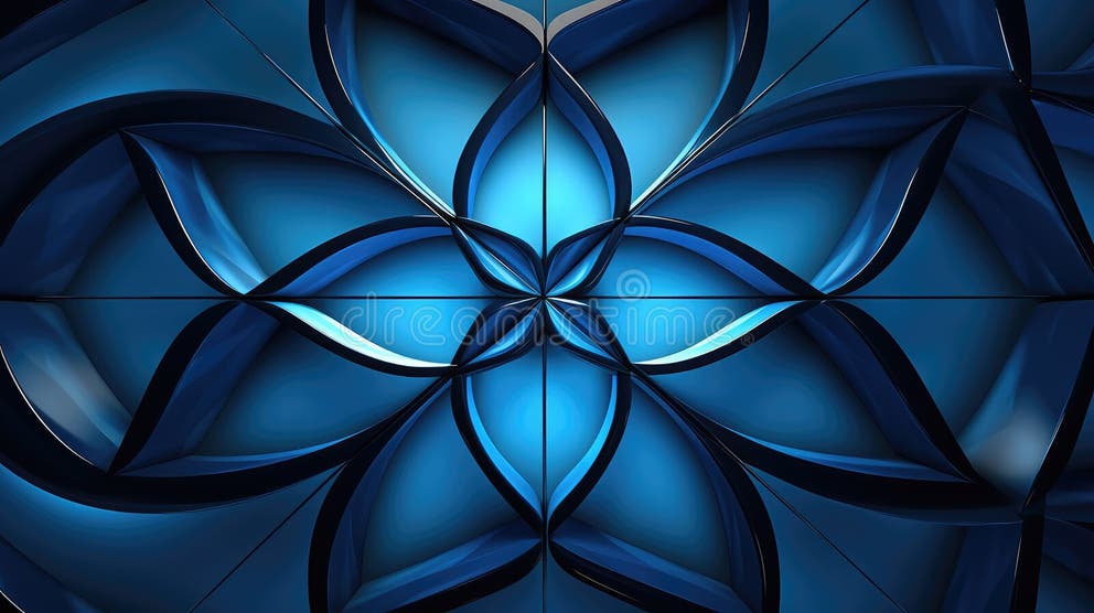 Light Blue Geometric Shape Background Stock Illustration - Illustration ...