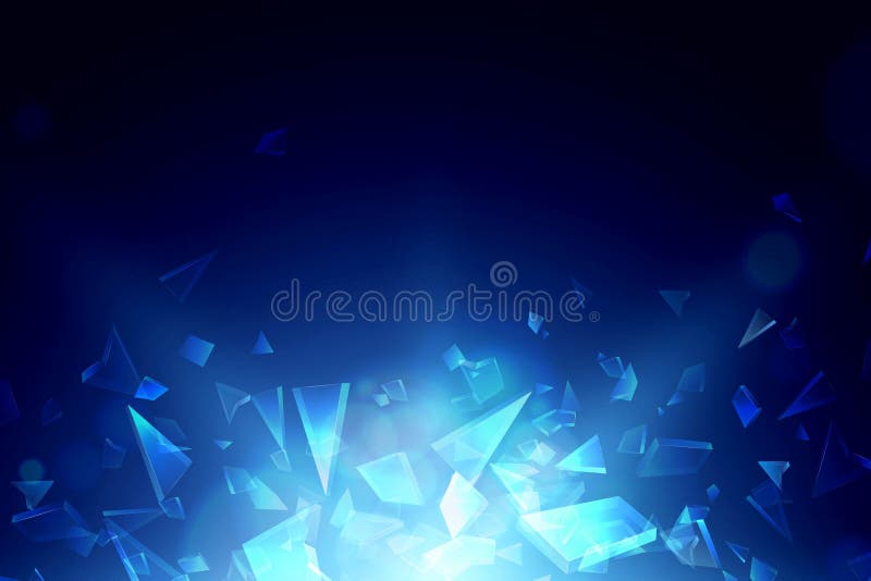 Light Blue Glass Abstract Explosion Particles Texture with Destruction ...