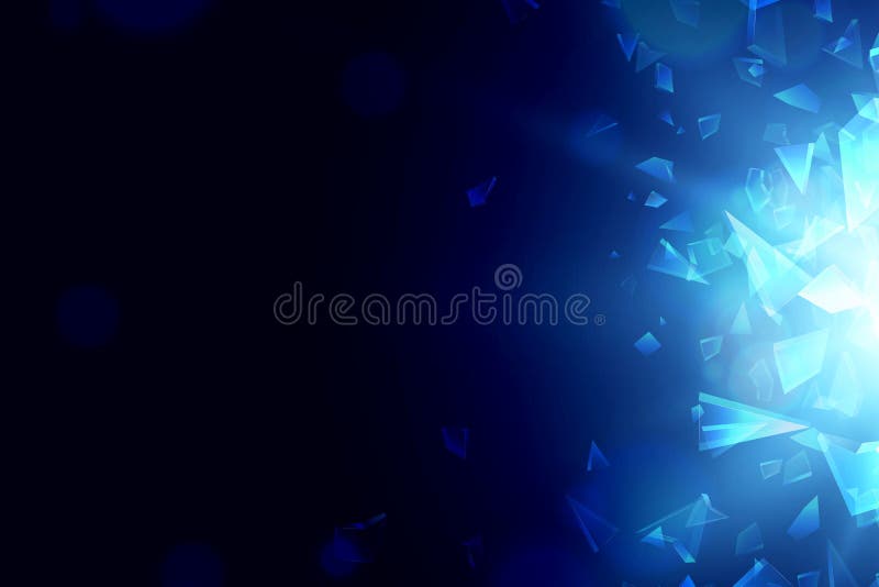 Light Blue Glass Abstract Explosion Particles Texture with Destruction ...