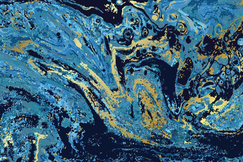 Light Blue Marble Background with Dark and Gold Veins Stock Vector ...